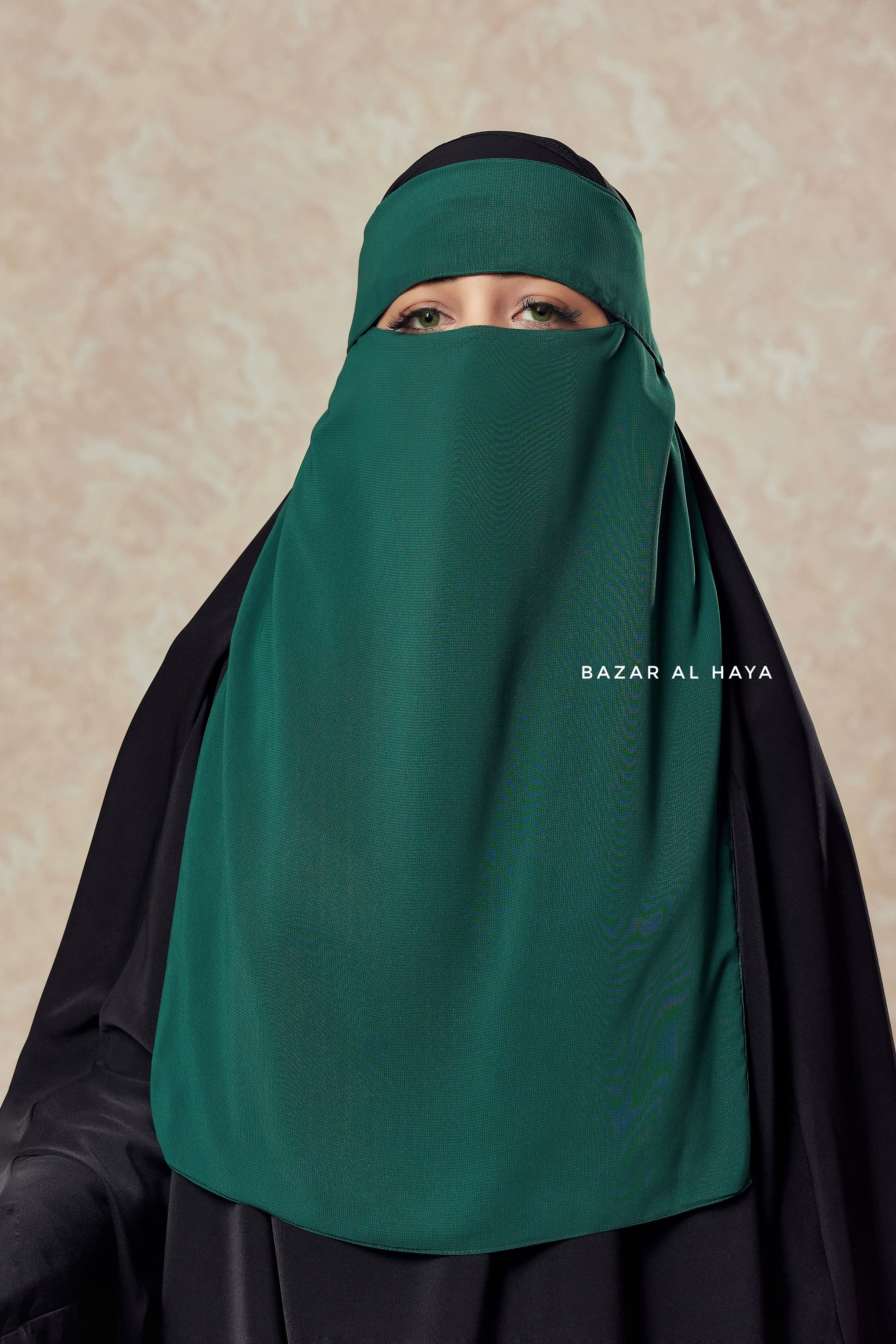 Emerald Flap Single Niqab - Super Breathable Veil – Bazar Al Haya
