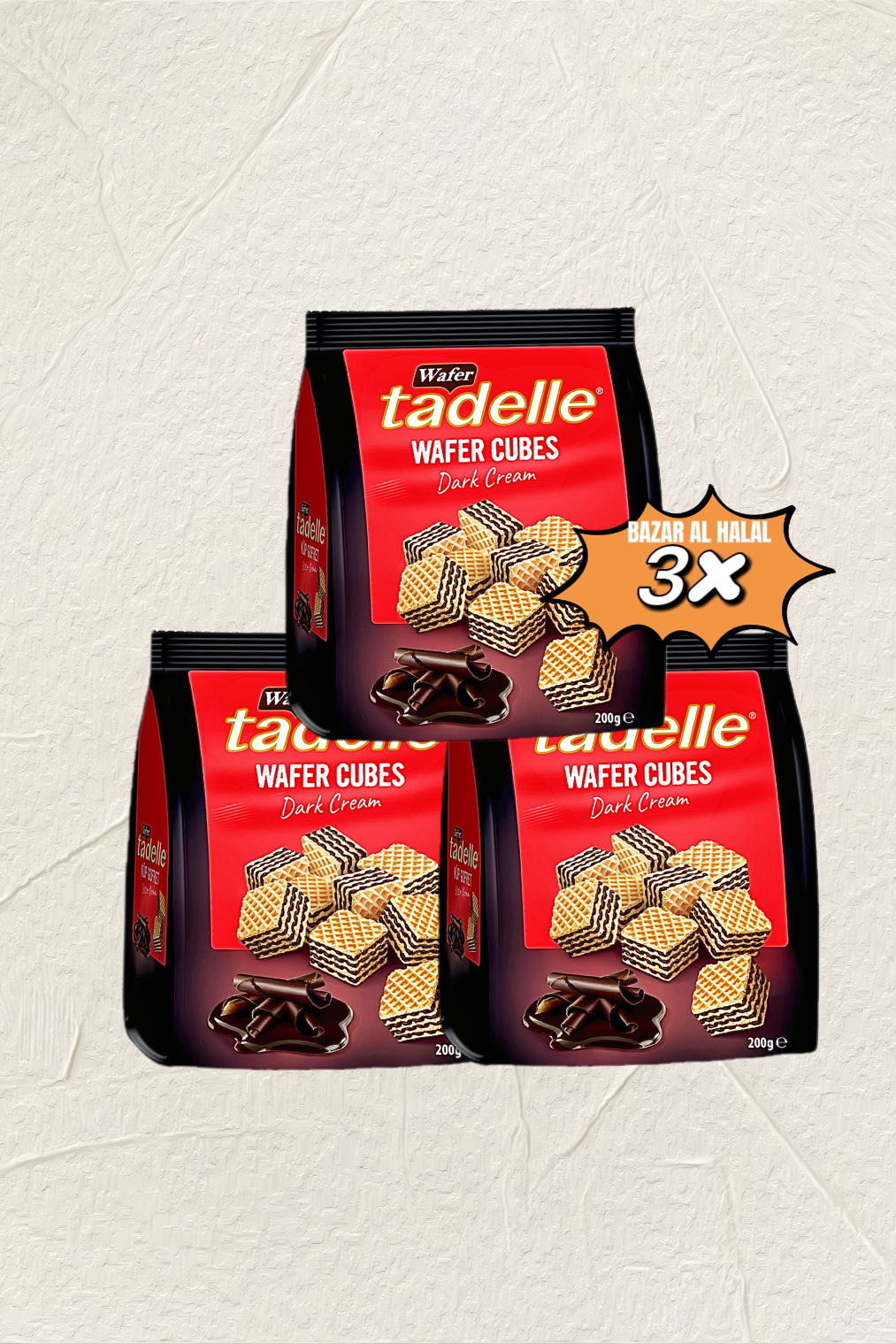 3 Pack Tadelle Wafer Cubes -Dark Chocolate Cream – Bazar Al Haya