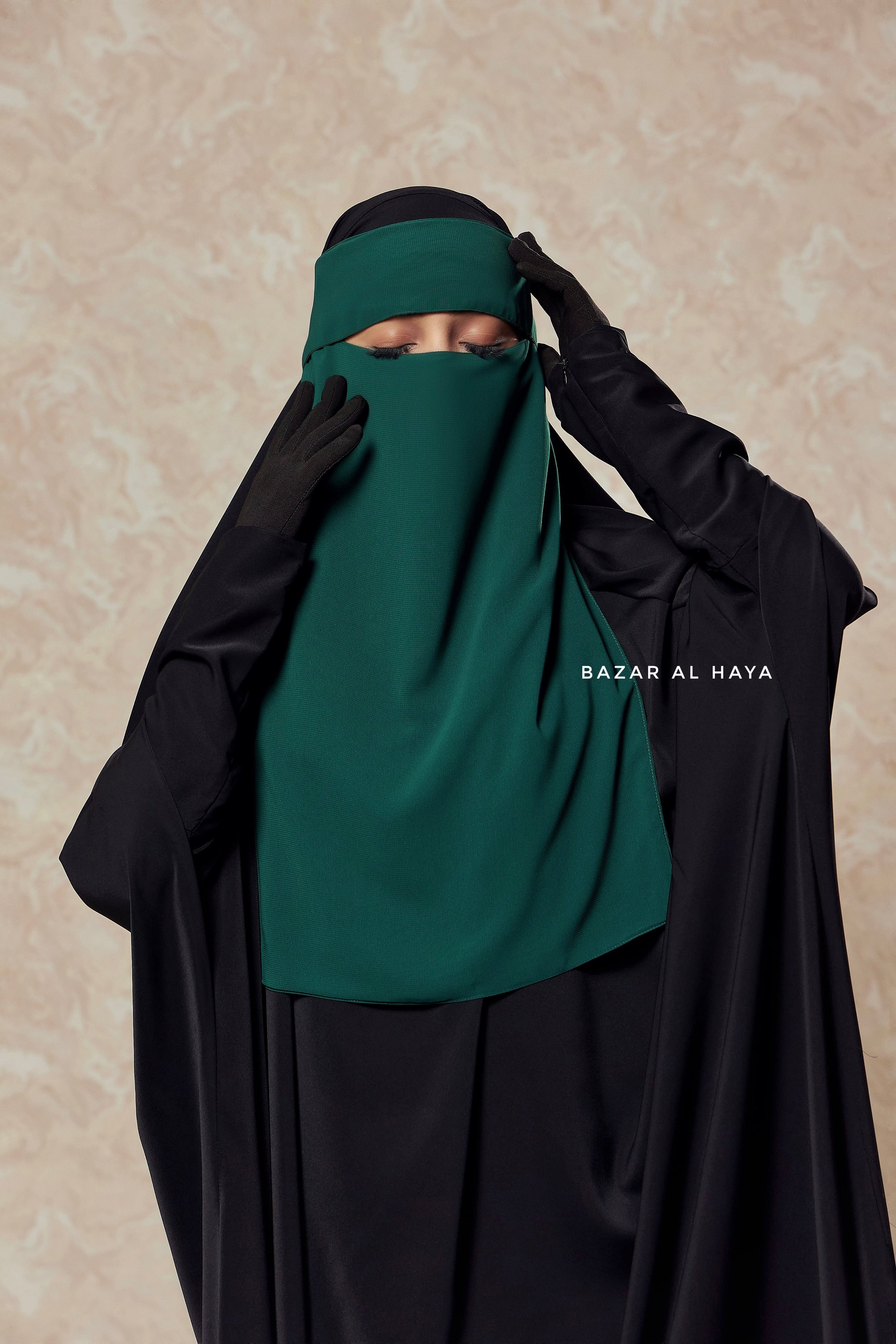 Emerald Flap Single Niqab - Super Breathable Veil – Bazar Al Haya