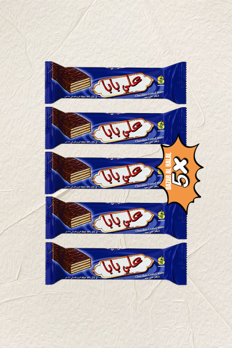 5 Pack Alibaba Milk Chocolate Wafer Bar - Taste of Palestine – Bazar Al ...